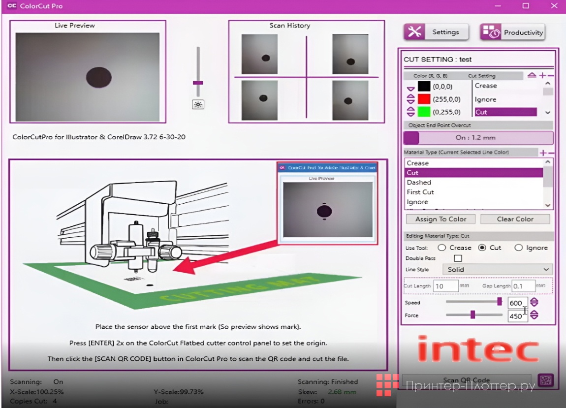Режущий плоттер INTEC ColorCut FB1180T купить в Москве и с доставкой по ...