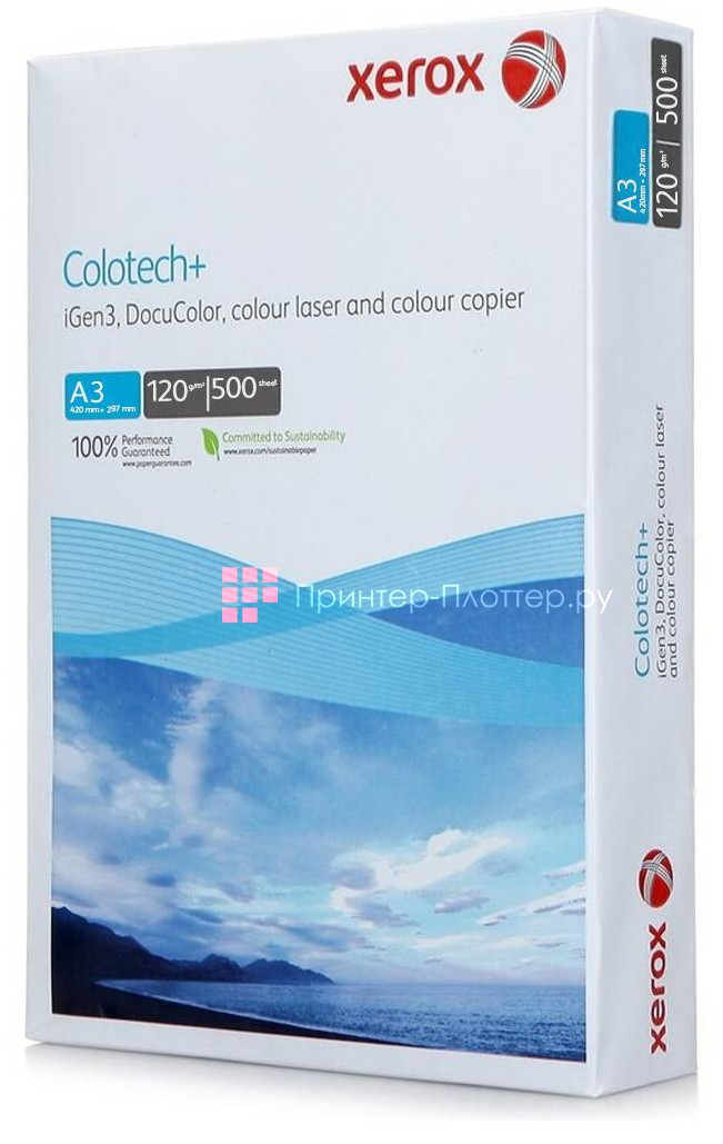 Бумага Xerox Colotech Plus Blue, А3 (297 x 420 мм), 120 г/кв.м (500 ...